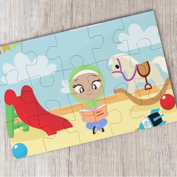 Toys | Muslim Kids Puzzleschool Kids Muslim Girl Reading | Poshmark